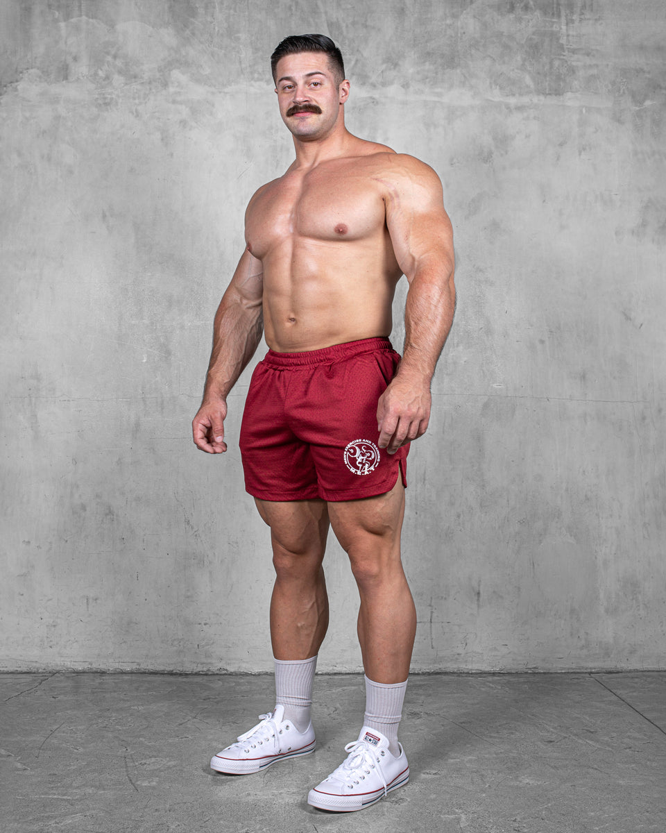 LIFTING SHORTS – MESH / RED – MEAT® SPORTSWEAR
